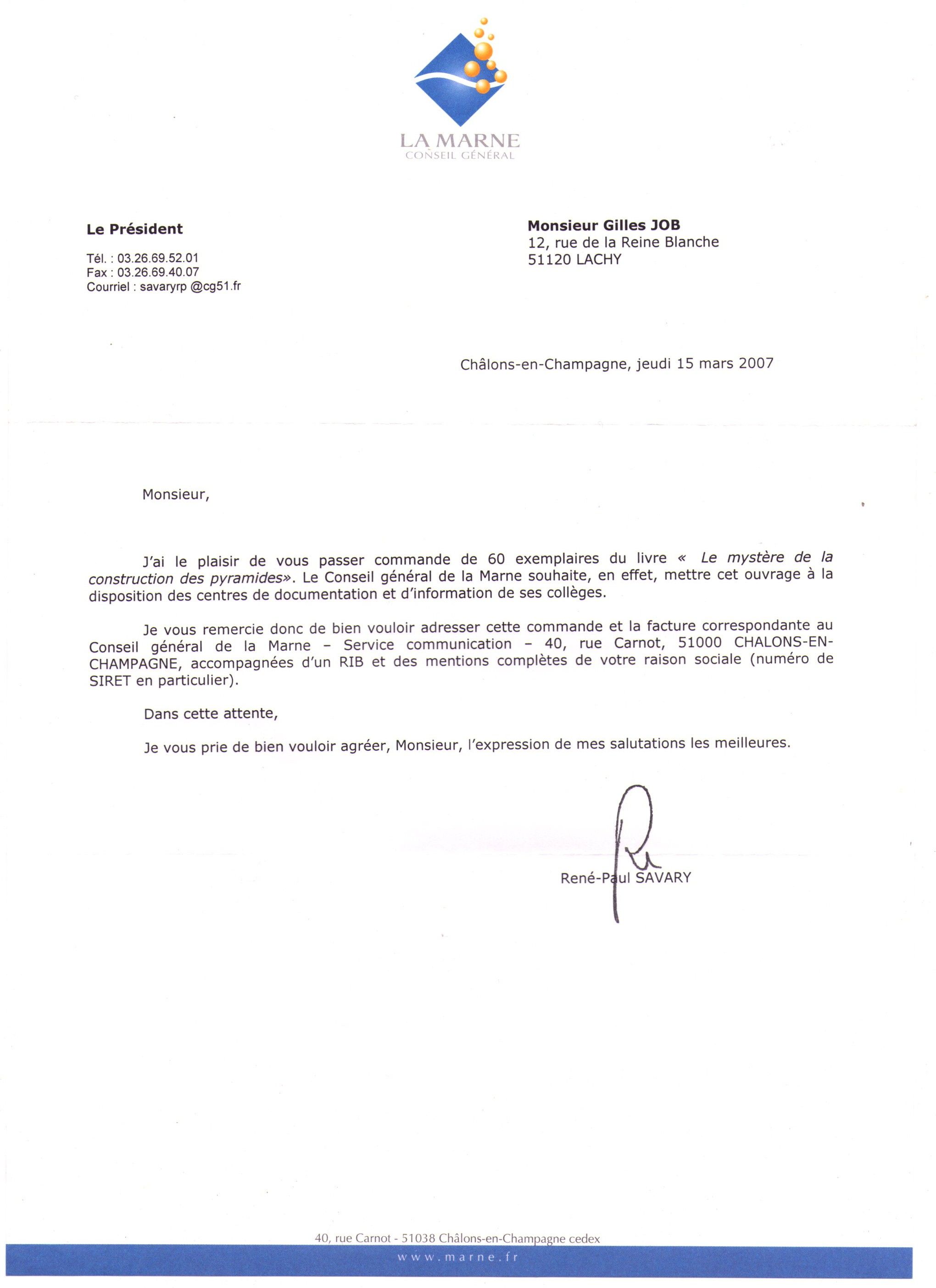 lettre du président du conseil général de la marne lettre du président du conseil général de la marne